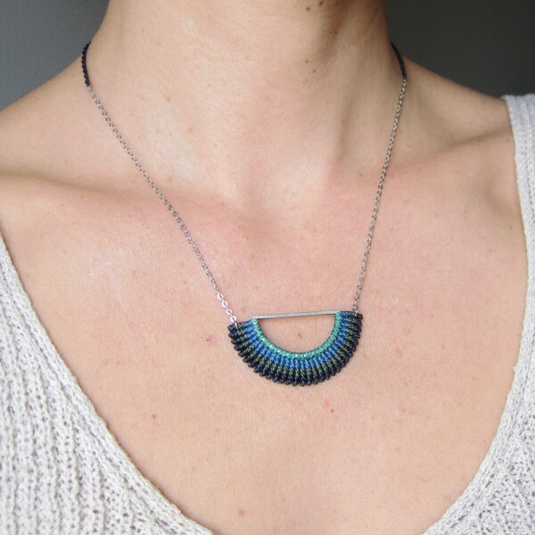 Textile Necklace - Etsy