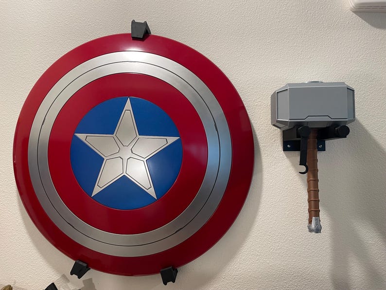 Thor Hammer/sword Wall Mount: Display Bracket With Latch - Etsy