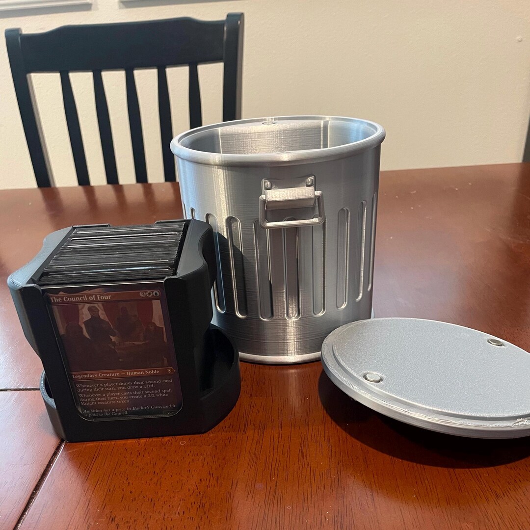 Trash Can MTG Deck Box: Magnetic Commander Card Storage - Etsy
