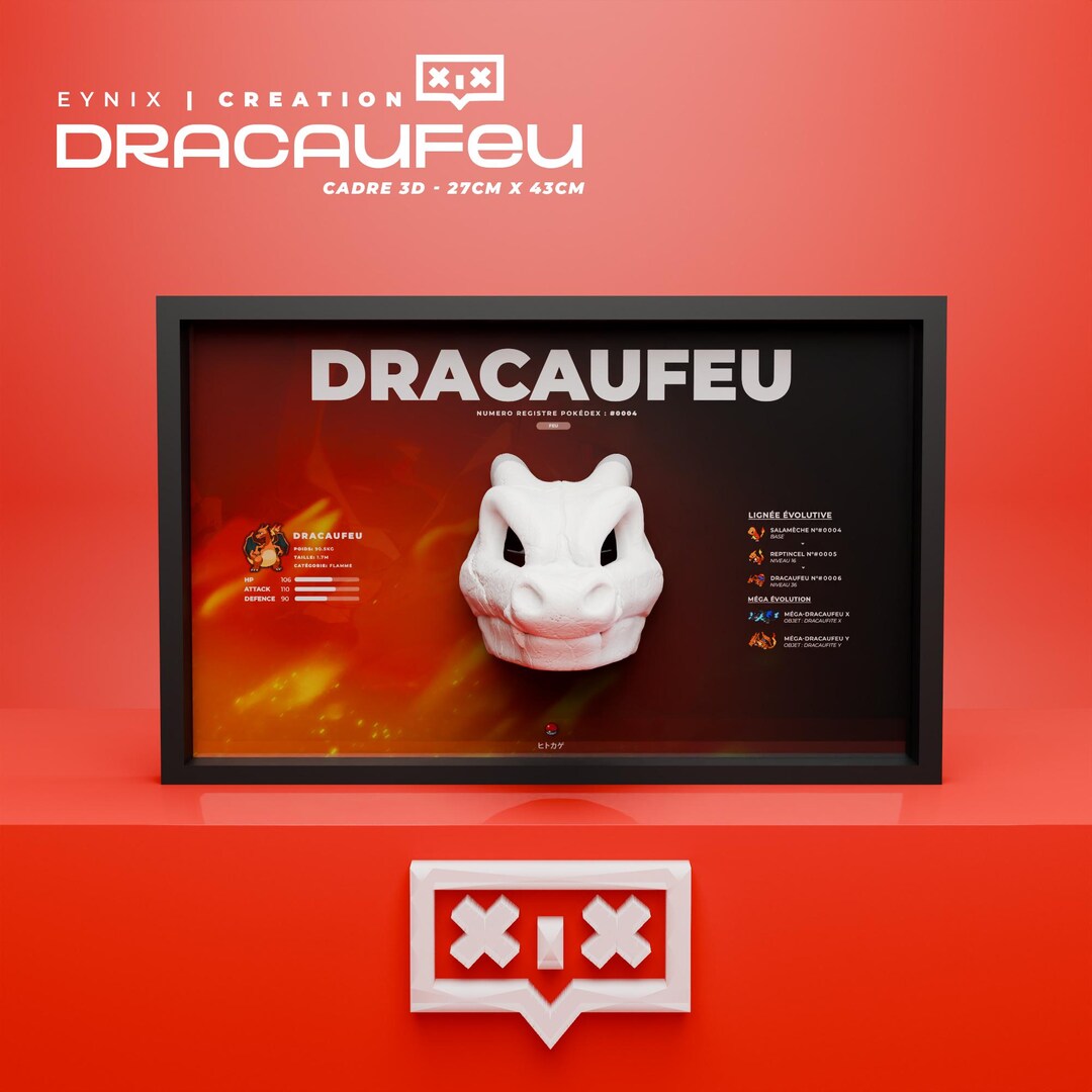 Charizard Pokémon Frame Charizard Pokémon Frame - Etsy