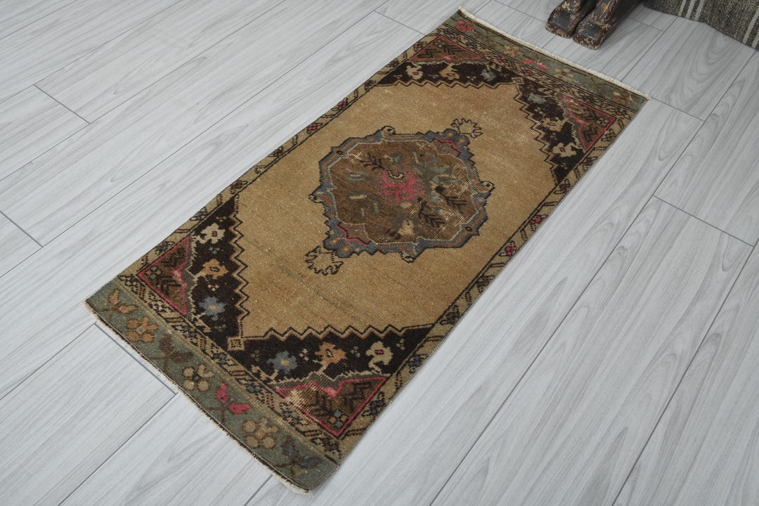 2x4 Rug,vintage Door Matrug,handmade Rug,2x4 Small Rug,turkish Bathroom ...