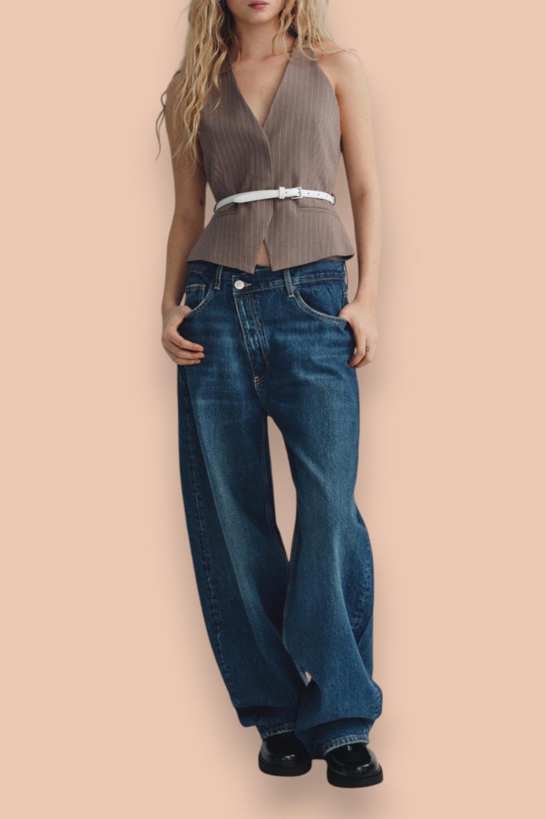 Elegant Tailored Vest With Belt | Sleeveless Fitted Waistcoat | Chic ...