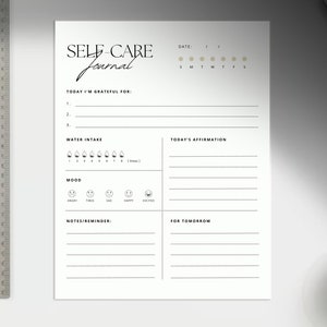 SELF CARE JOURNAL, Gratitude Journal, Self-care Planner, Note Paper ...