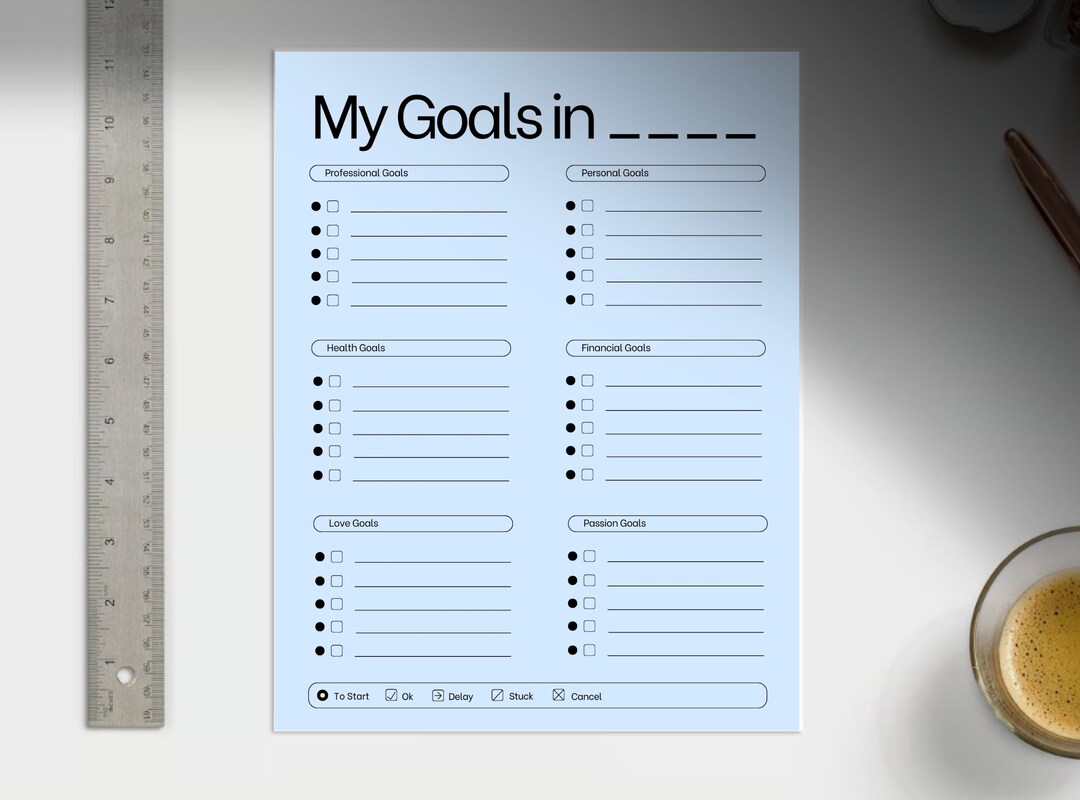 PERSONAL GOALS PLANNER, Daily Goal Planner, Daily Goal, Self Care ...