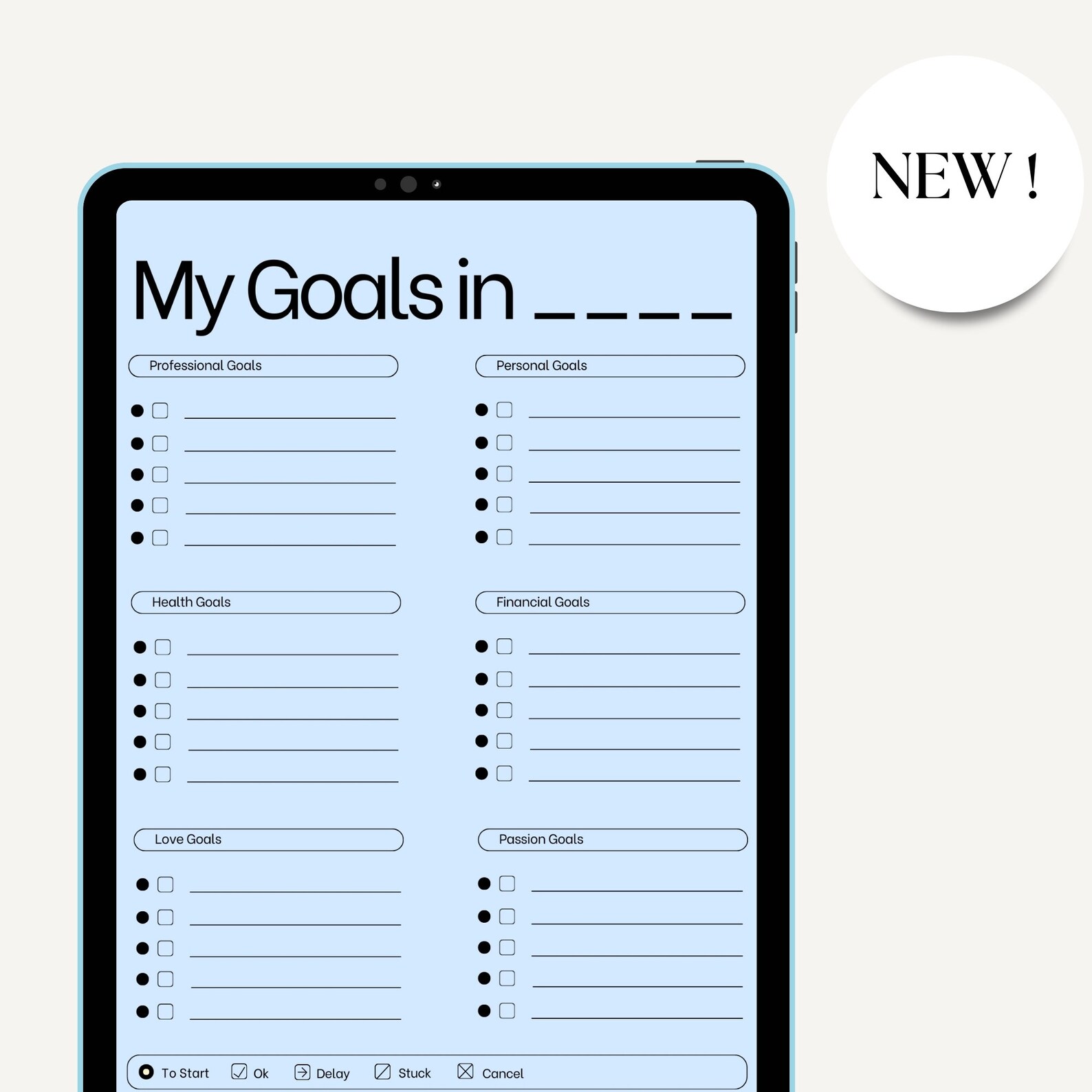 PERSONAL GOALS PLANNER, Daily Goal Planner, Daily Goal, Self Care ...