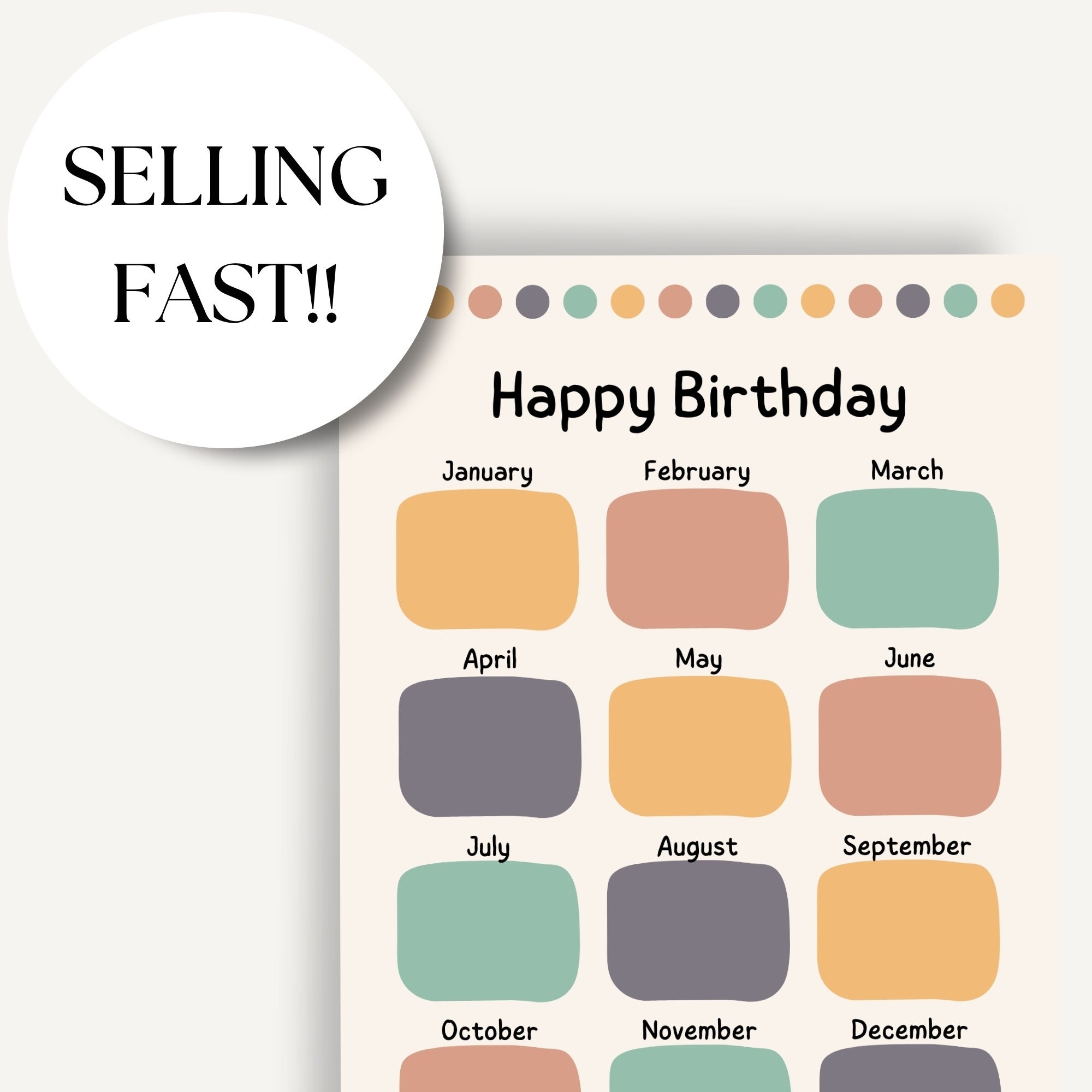 HAPPY BIRTHDAY REMINDER, Birthday Organizer, Birthday Calendar ...