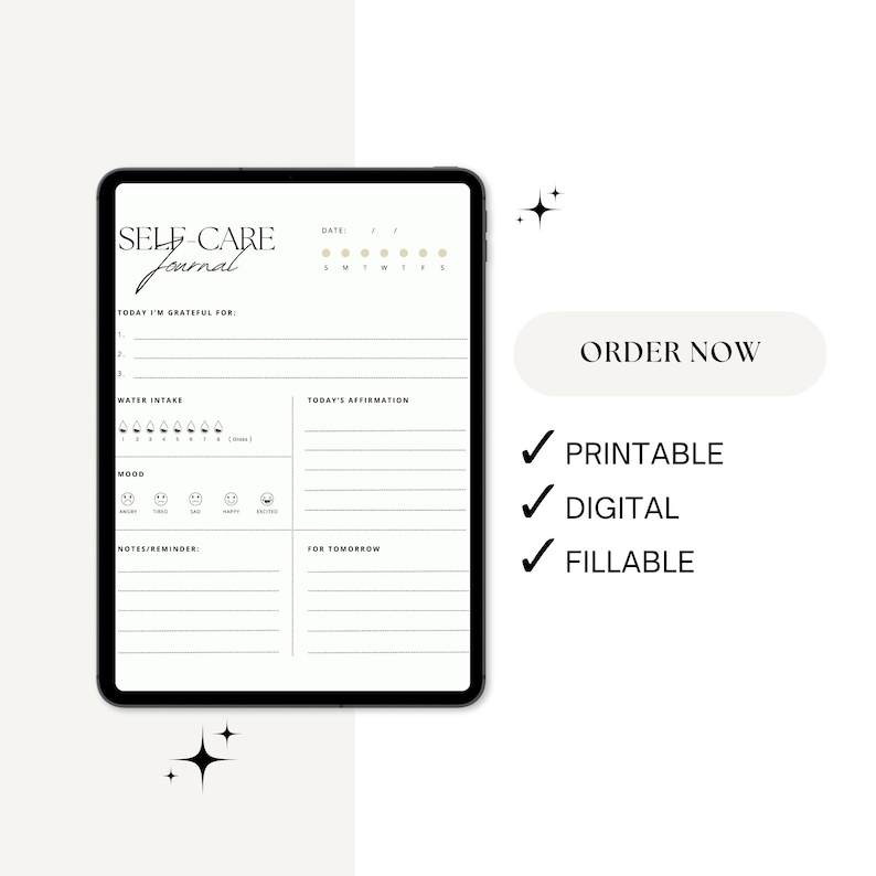SELF CARE JOURNAL, Gratitude Journal, Self-care Planner, Note Paper ...