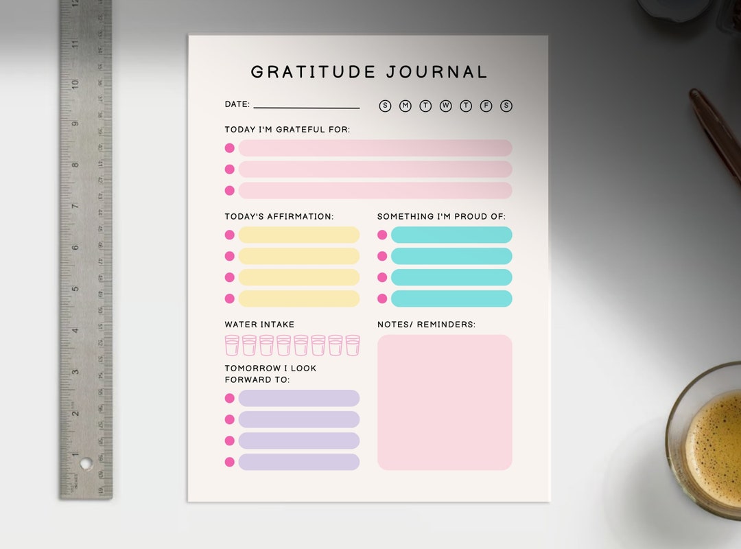 DAILY GRATITUDE JOURNAL, Line A Day Book, Self Care Planner, Journals ...