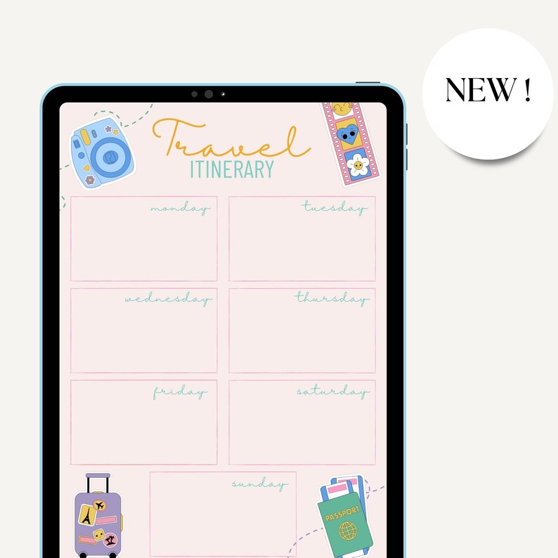 PRINTABLE TRAVEL ITINERARY, Girls Trip Itinerary, Travel Itinerary ...