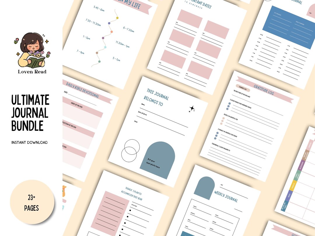 ULTIMATE JOURNAL BUNDLE, Gratitude Journal, Printable Health Journal ...
