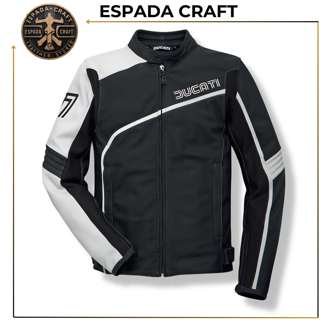 Men's Black Leather Cafe Racer Motorcycle Jacket: Slim Fit Biker ...
