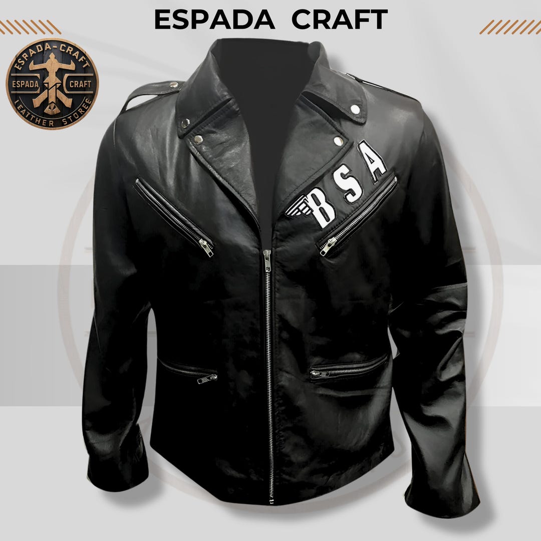 George Michael BSA Faith Leather Jacket: Vintage Biker Outerwear - Etsy