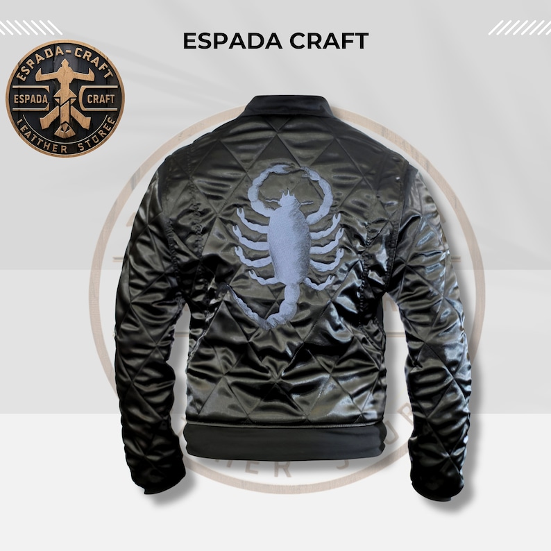 Ryan Gosling Drive Jacket: Scorpion Satin Bomber Jacket - Etsy
