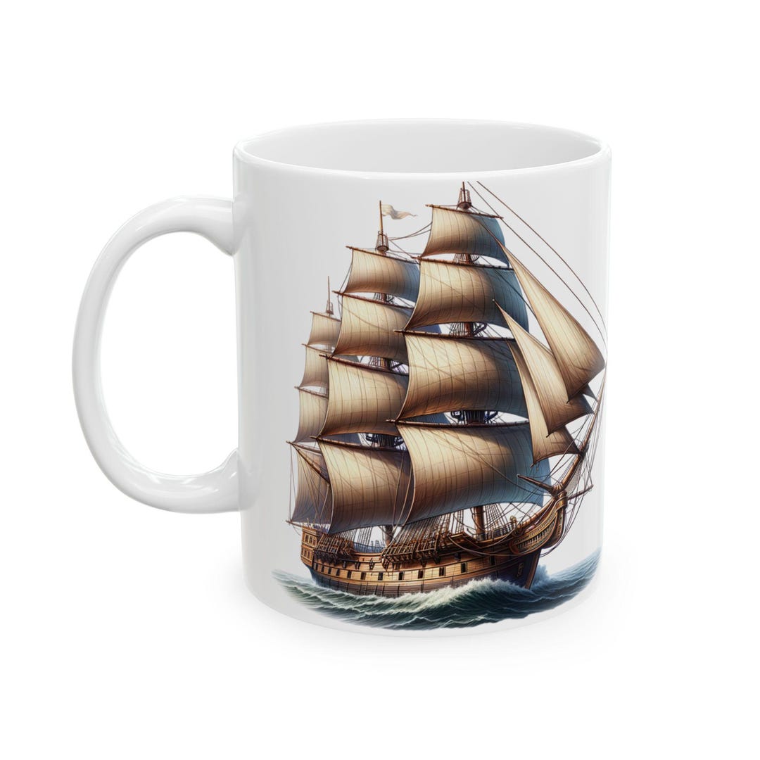 Sailing Ship Coffee Mug Sailing Ship Mug Sailing Ship Gift Ancient Ship ...