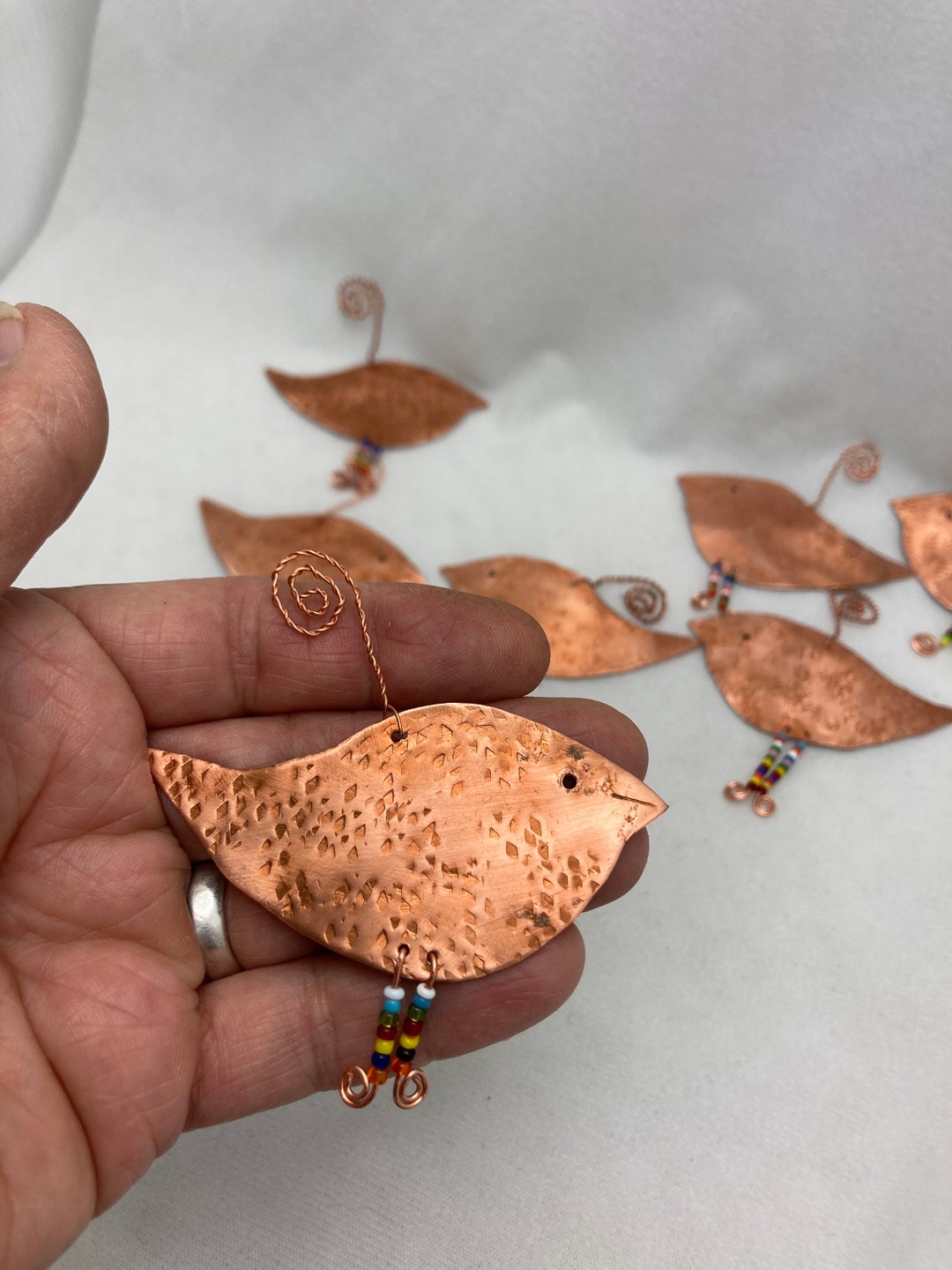 Christmas Tree Ornaments. Robin Tree Ornaments. Bird Ornaments. Copper ...