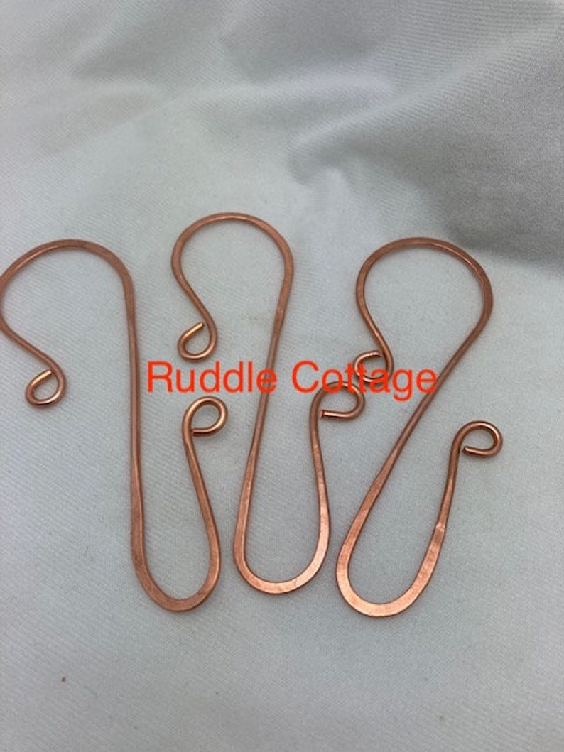 Copper Fancy S Hooks ONE Elongated S Hooks .copper Display - Etsy