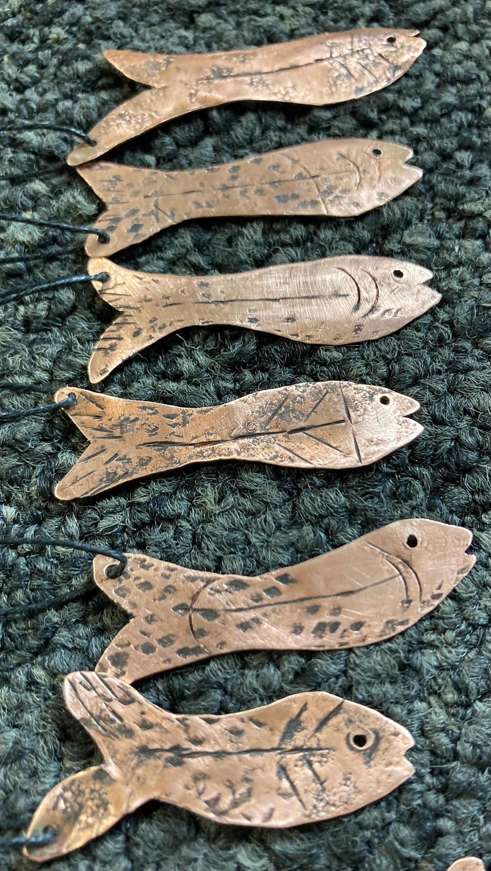 Copper Fish Pendants. Fish Pendant.trout Pendant. Minnow - Etsy