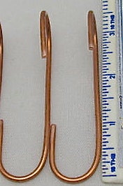 Hand Crafted Copper S Pot Rack Hooks set of 2. | Etsy