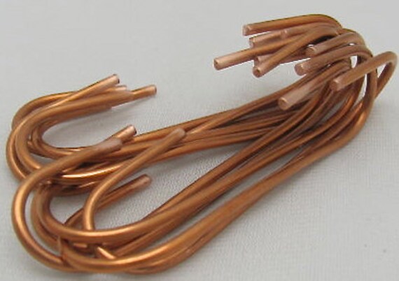 Hand Crafted Copper S Pot Rack Hooks set of 6. | Etsy