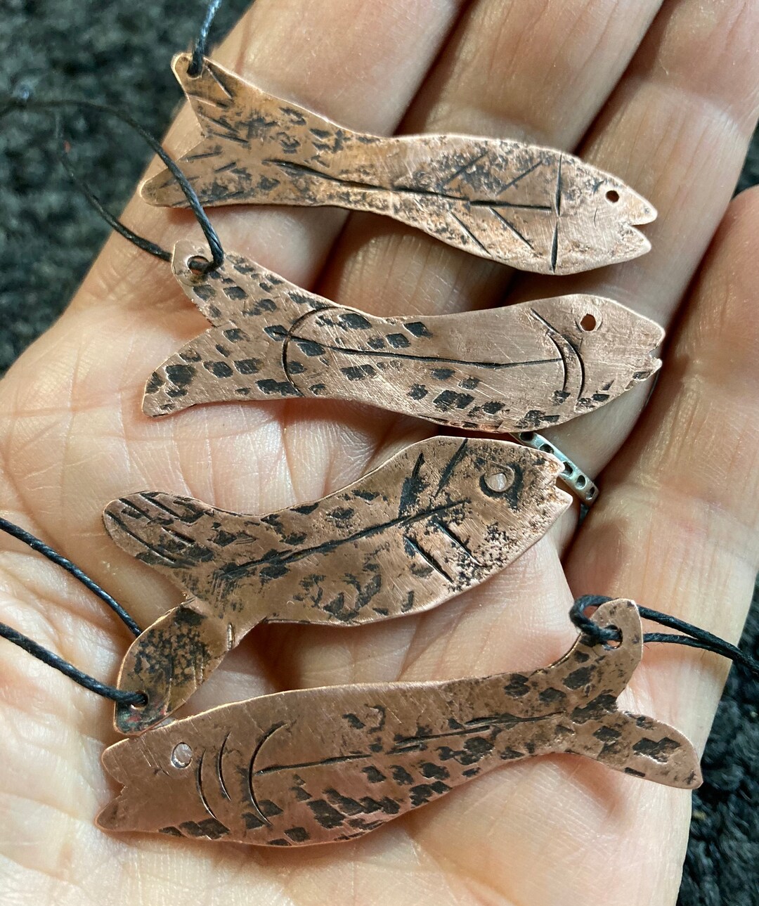 Copper Fish Pendants. Fish Pendant.trout Pendant. Minnow Pendant. FISH ...