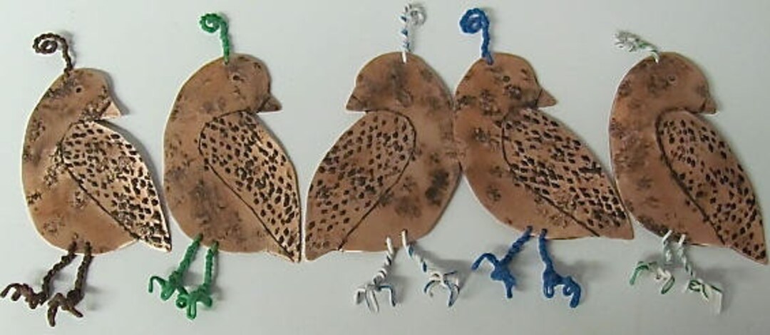 Copper Bird Christmas Ornament: Handmade Recycled Metal Finch - Etsy