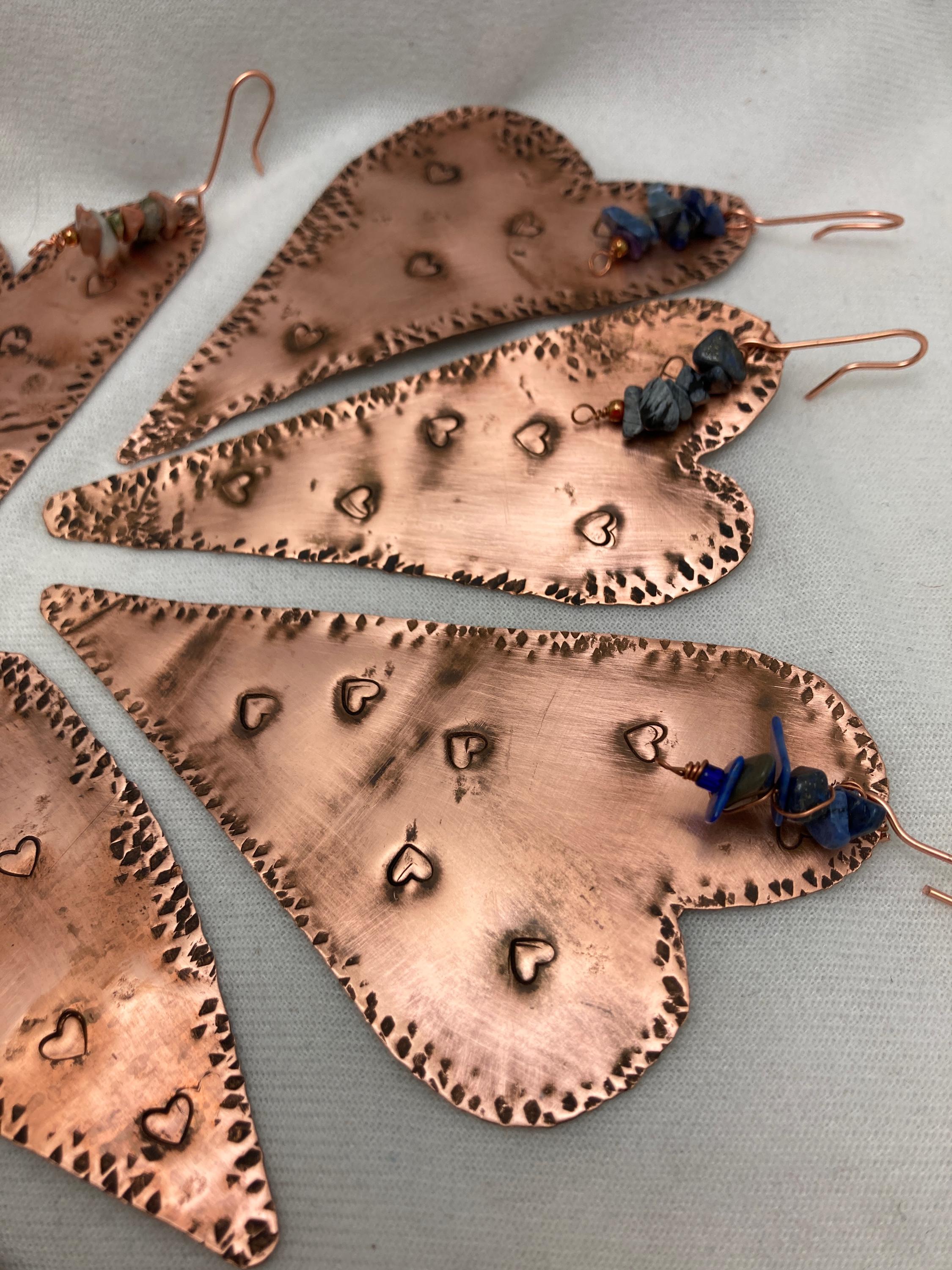 Recycled Copper Heart Ornament: Artisan Valentines Gift - Etsy