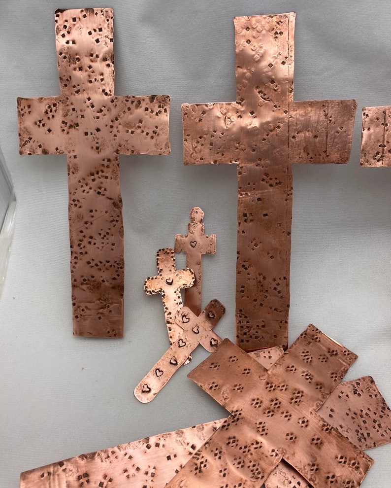 Christmas Copper Cross Ornament.single Copper Cross - Etsy