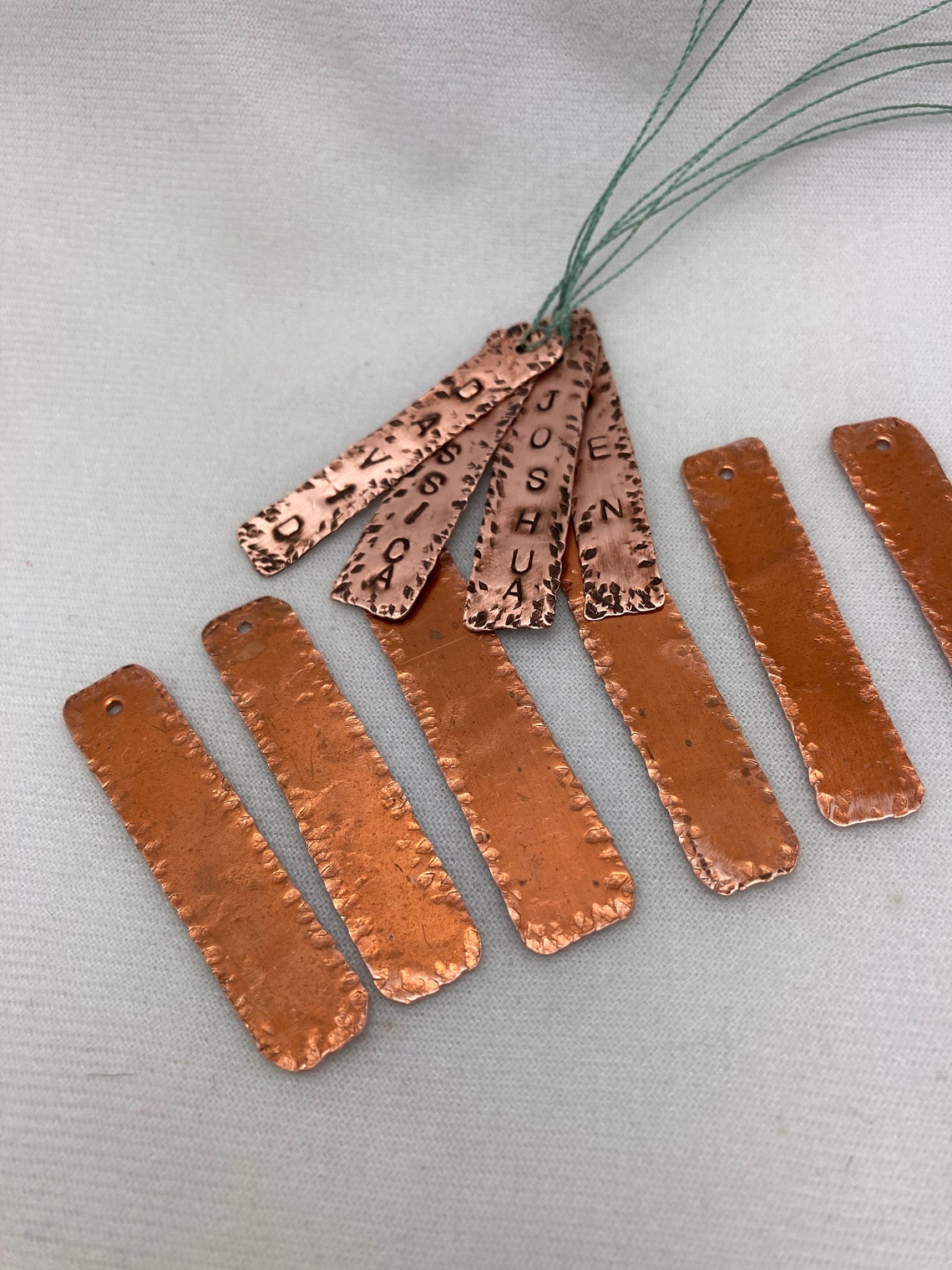 Copper Stamped Gift Tags One Pure Copper Name Tag..copper - Etsy