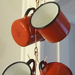 Copper Hanging Mug Holder, Copper Kitchen Unique Display.copper Wire ...