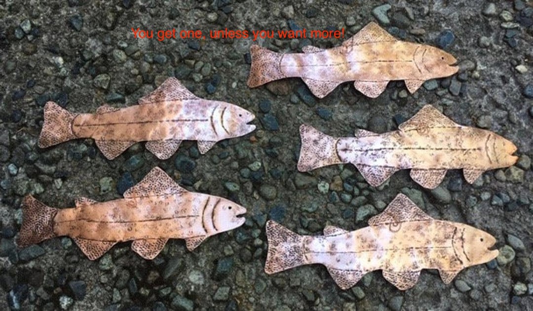 Single Copper Fish.fish Sculpture.one Artisan Fish, Fish Wall Hanging ...