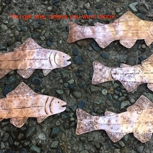 Single Copper Fish.fish Sculpture.one Artisan Fish, Fish Wall Hanging ...
