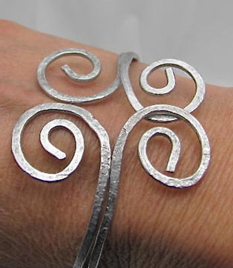 Steel Textured Bangle. Double Spiral Bangle Singles. One - Etsy
