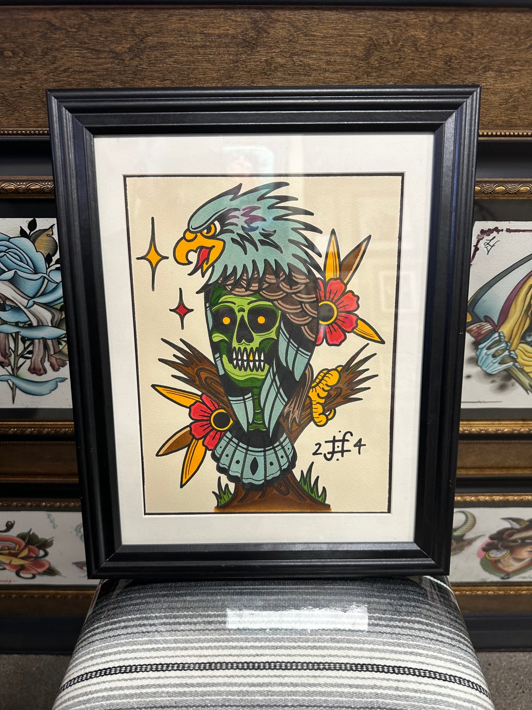 Watercolor Painting Tattoo Art Flash - Etsy