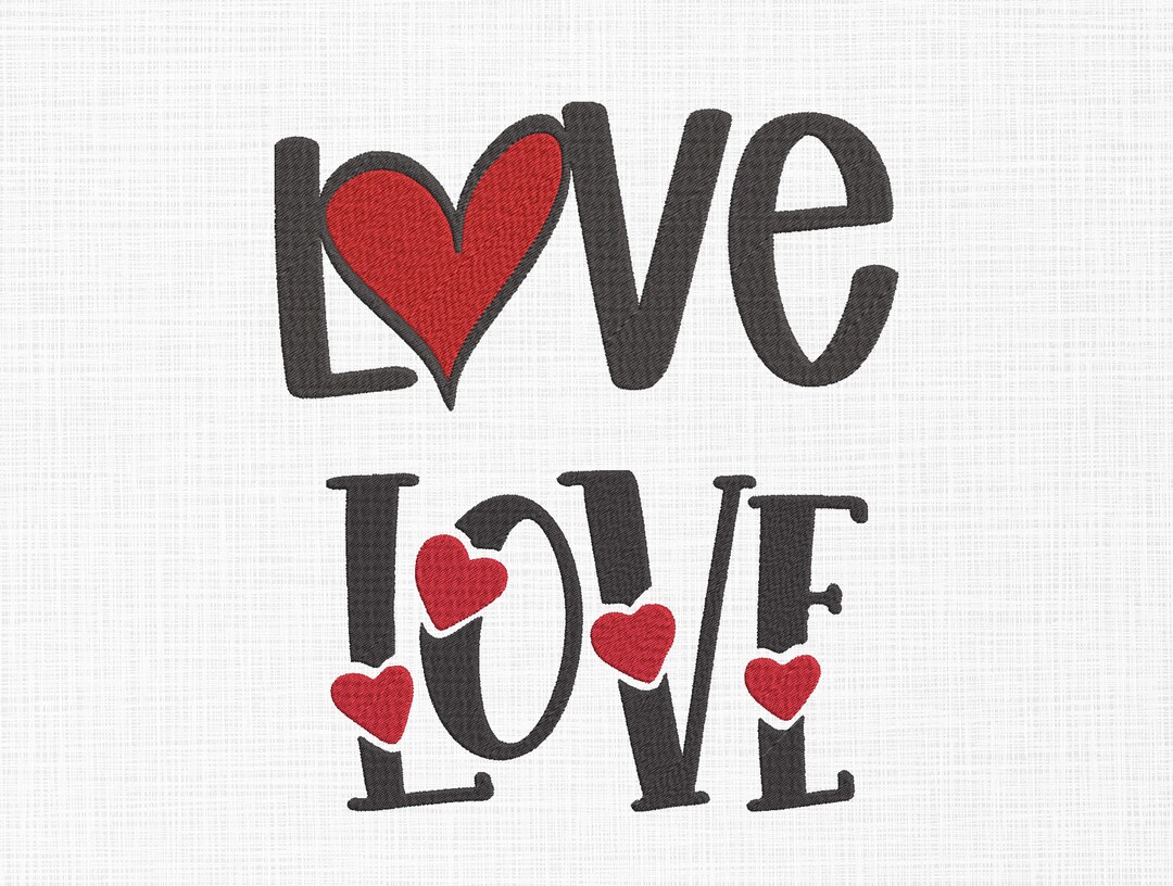 Love Embroidery Design Two Designs of Love Embroidery Design Embroidery ...
