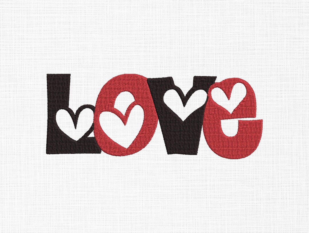 Love Embroidery Design Love Heart Embroidery Design Valentines Day ...
