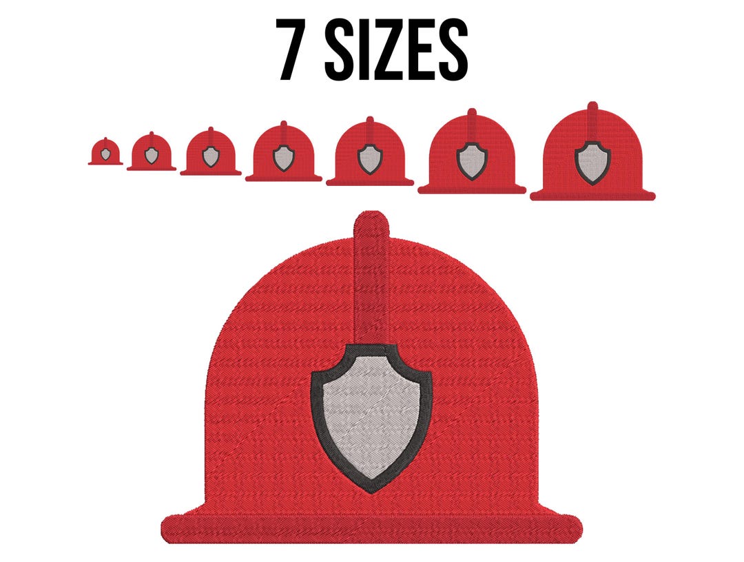 Firefighter Helmet Embroidery Design - Firefighter Hat Embroidery ...