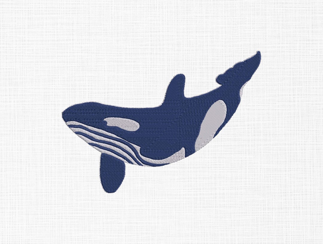 Blue Whale Machine Embroidery Design for Light Fabrics - Whale ...