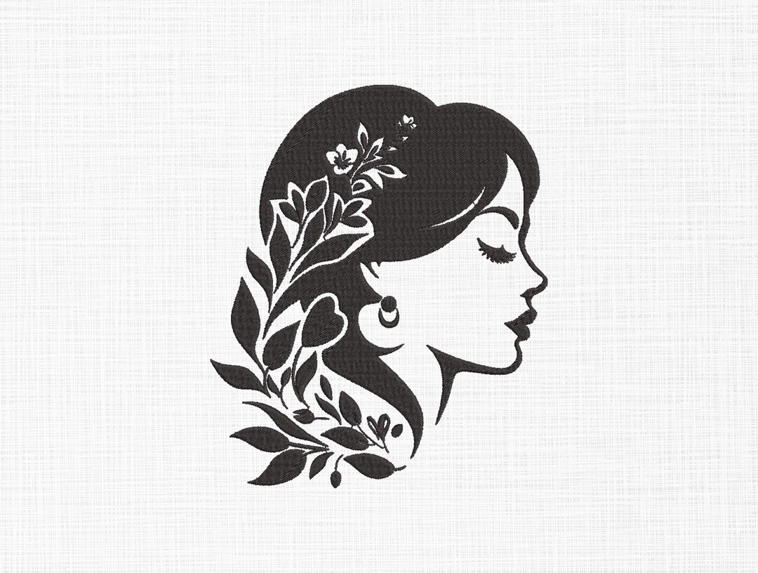 Women Embroidery Design Women's Day Embroidery Design Women Face ...