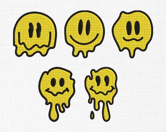 Smiley Embroidery Design Emoji Bundle Embroidery Design Emoji Embroidery Design Smiley Bundle ...