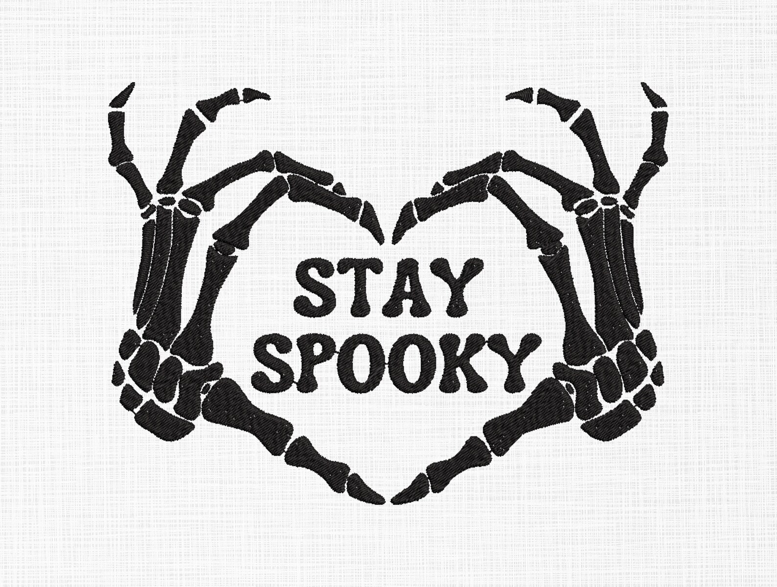 Stay Spooky Embroidery Design Halloween Embroidery Design Skeleton Hand ...