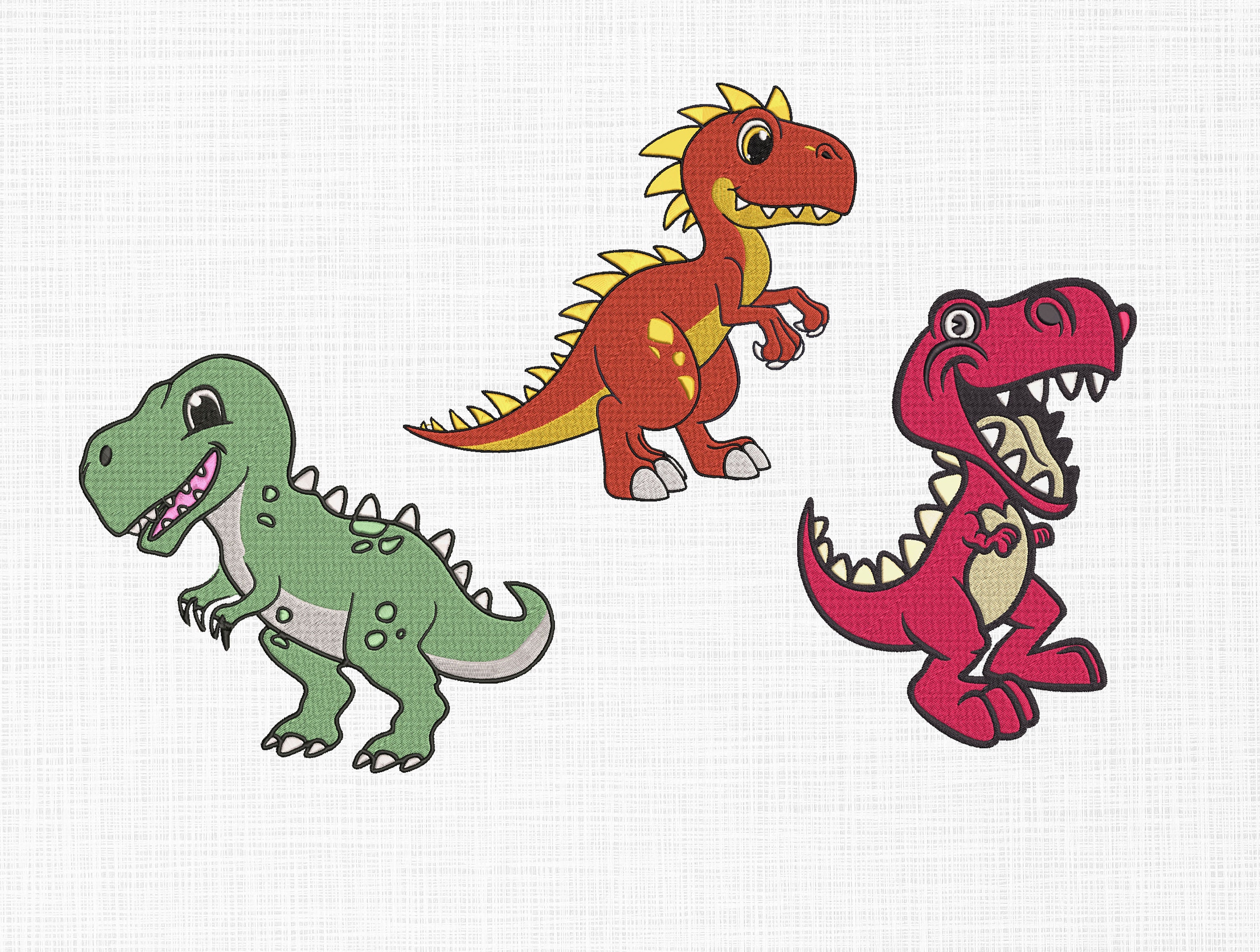 Dinosaurs Bundle Embroidery Design Cute Dinosaurs Embroidery Design ...