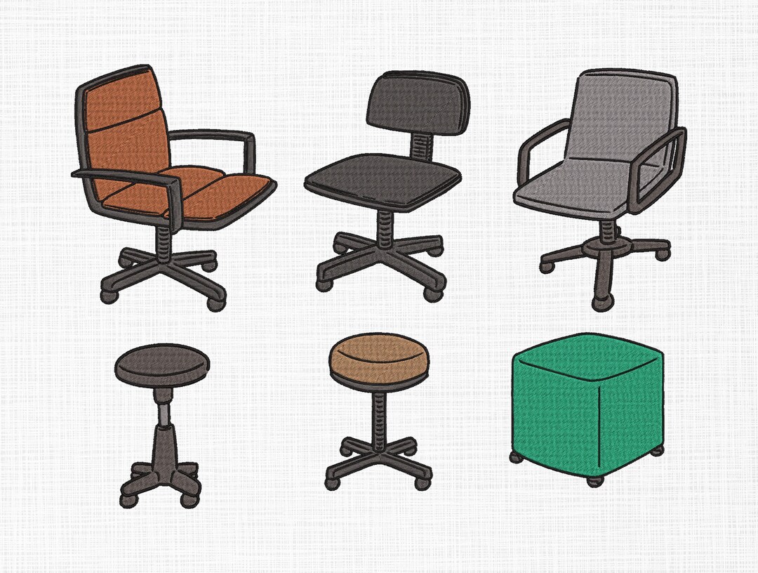 Chairs Embroidery Design Office Chair Embroidery, Studio Chairs ...