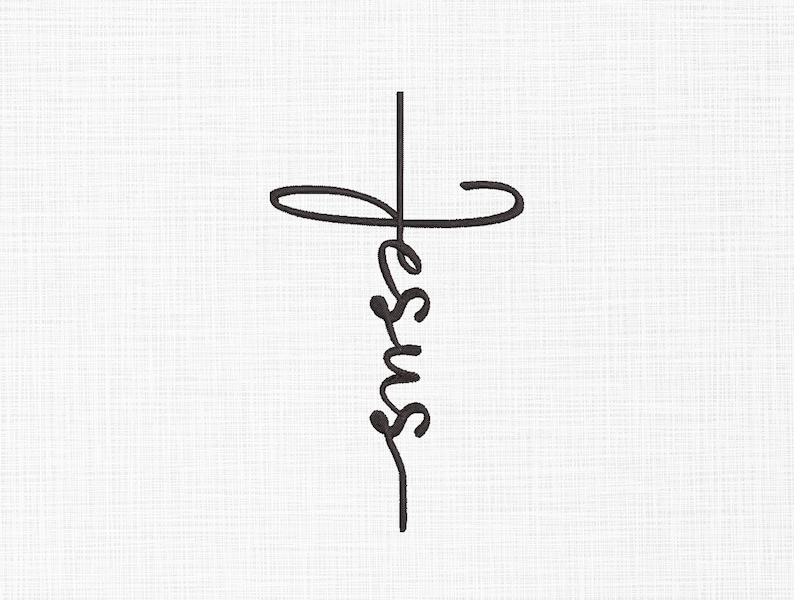 Jesus Cross Embroidery Design Jesus Embroidery Files Cross Embroidery ...