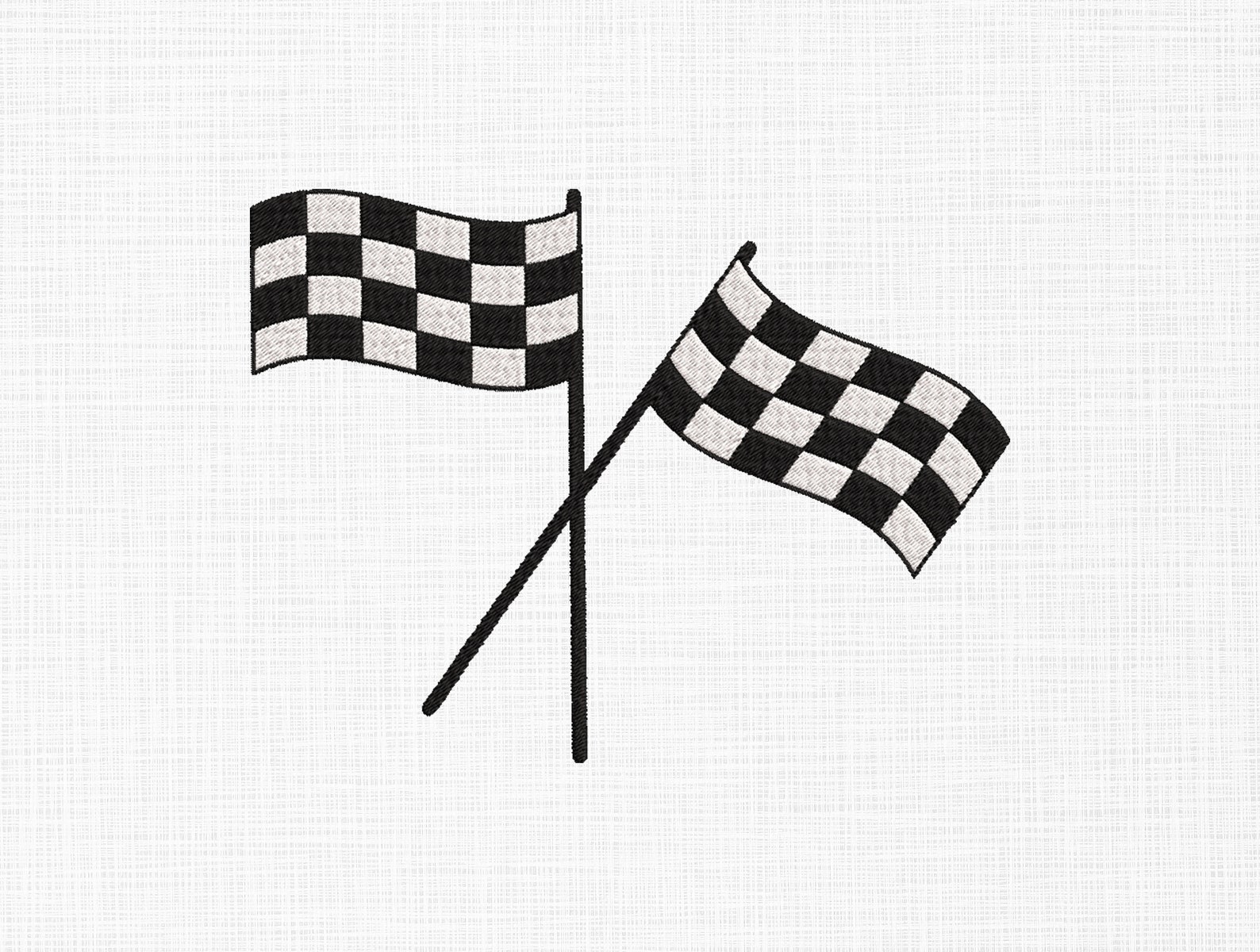 Checkered Flags Embroidery Design Cross Flags Embroidery Design Flags ...