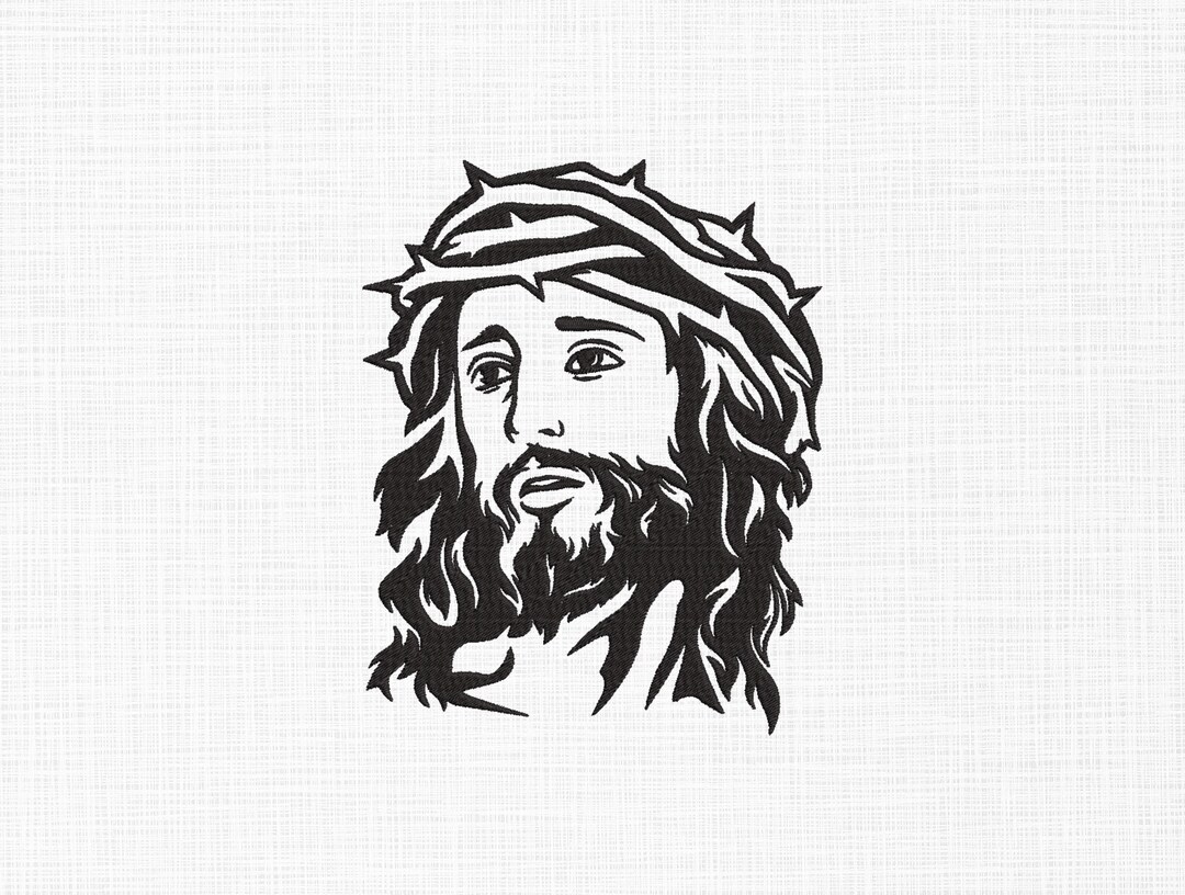 Jesus Embroidery Design Jesus Face Embroidery Design Christian ...