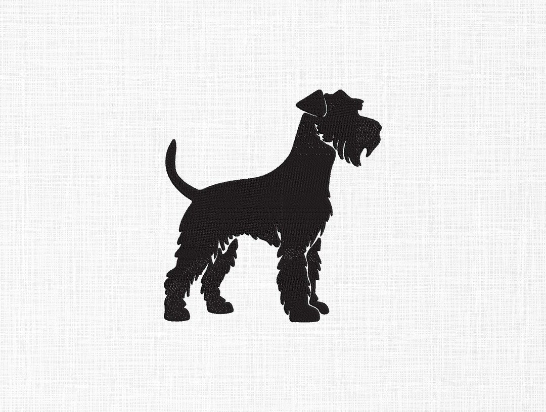 Schnauzer Dog Embroidery Design, Cute Schnauzer Embroidery File ...