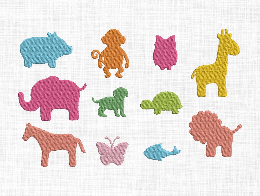 Mini Animals Embroidery Design Animals Bundle Embroidery Design Animals ...