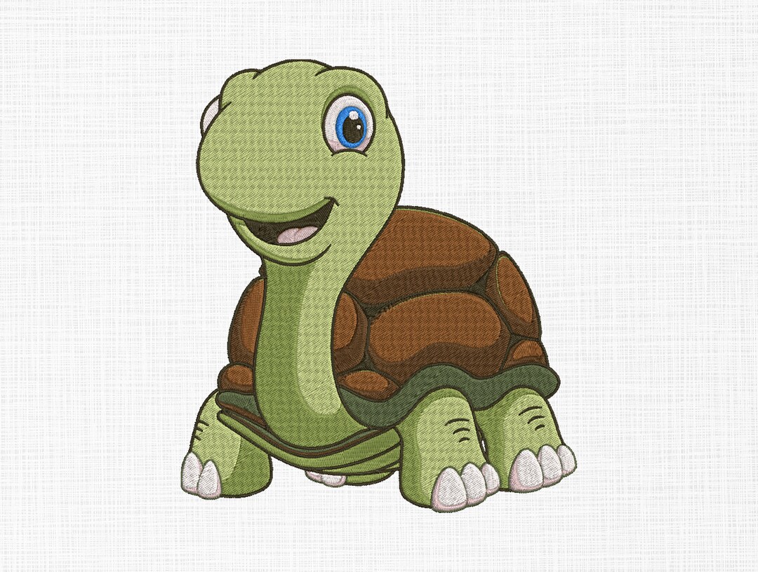 Baby Turtle Embroidery Design Cute Turtle Embroidery Design Animals ...
