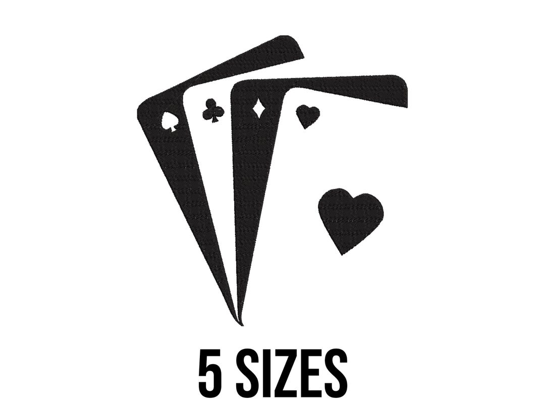 Poker Playing Cards Embroidery Design - Playing Card Embroidery Design ...