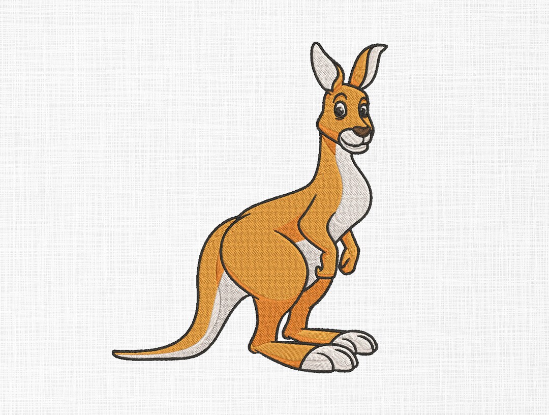 Cute Kangaroo Embroidery Design Animals Embroidery Design Kangaroo ...